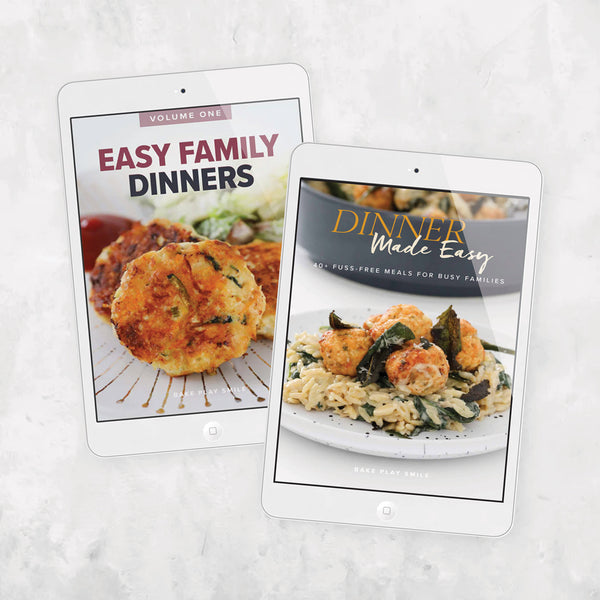 EASY DINNERS BUNDLE | 80+ FAMILY RECIPES | 2 EBOOKS | Bake Play Smile Store